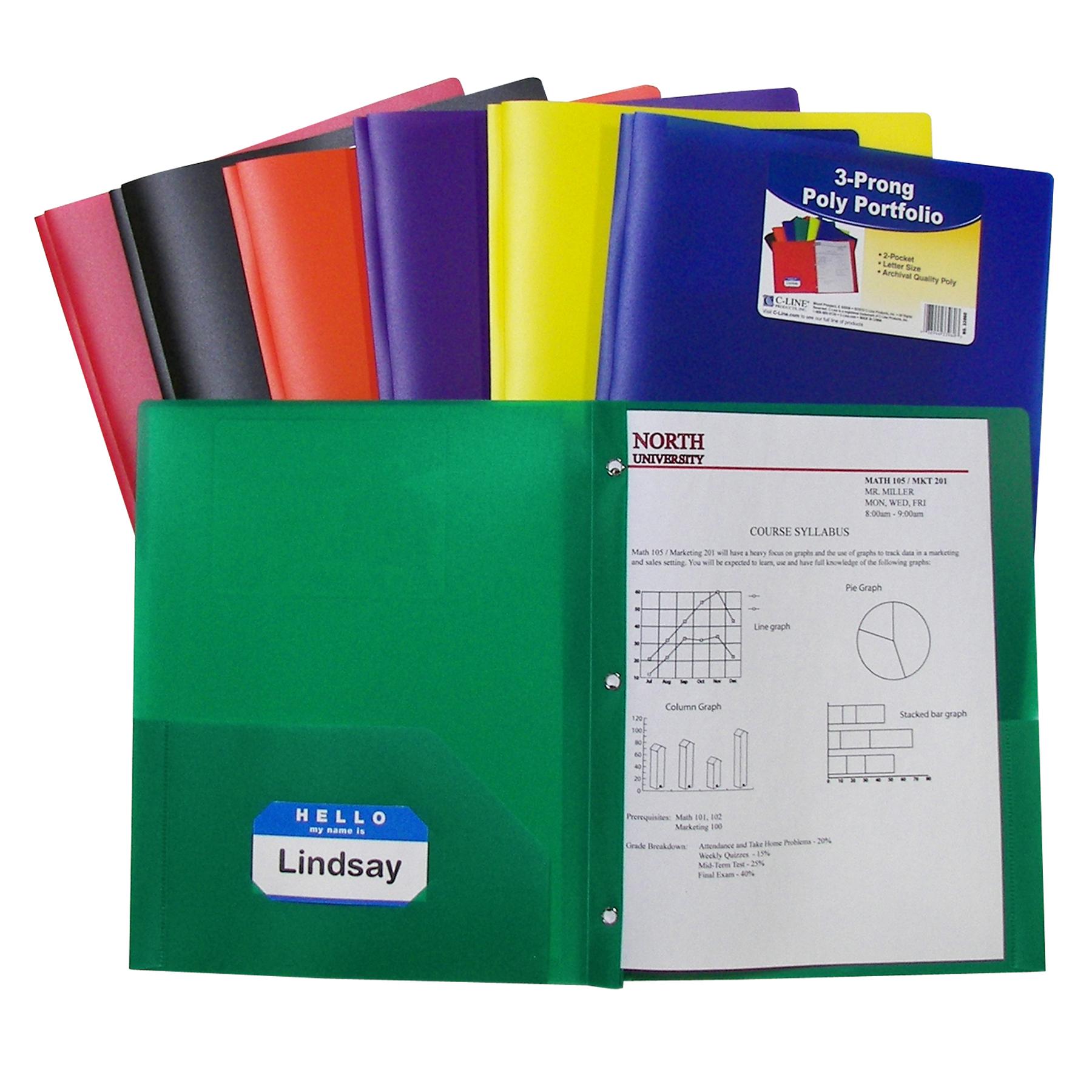 Amazon C Line Recycled Two Pocket Paper Portfolio With Prongs 1 