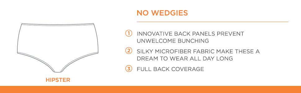 Warners Womens No Wedgies No Worries Hipster Panty 5639 At Amazon