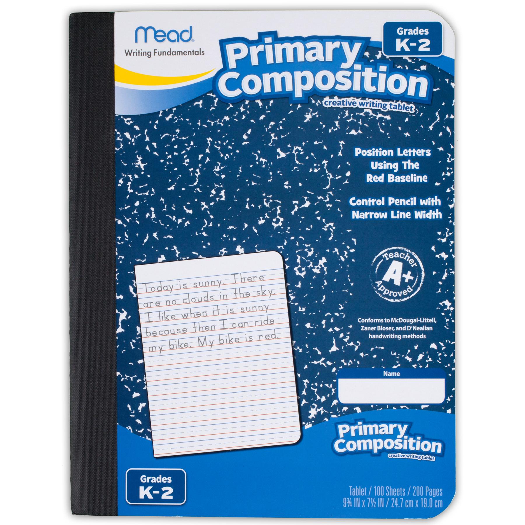 Amazon Mead Primary Composition Book Ruled 100 Sheets 200 Pages 