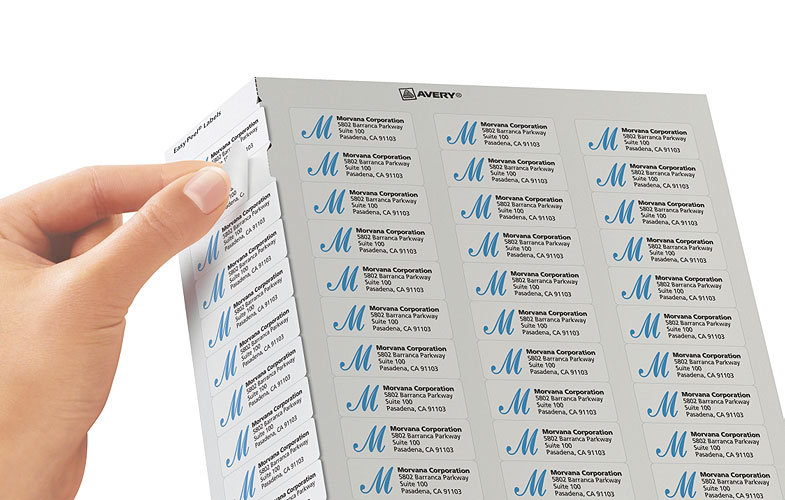 Avery 5160 White Easy Peel Address Labels Laser 1 x 2 62 100 Sheets 