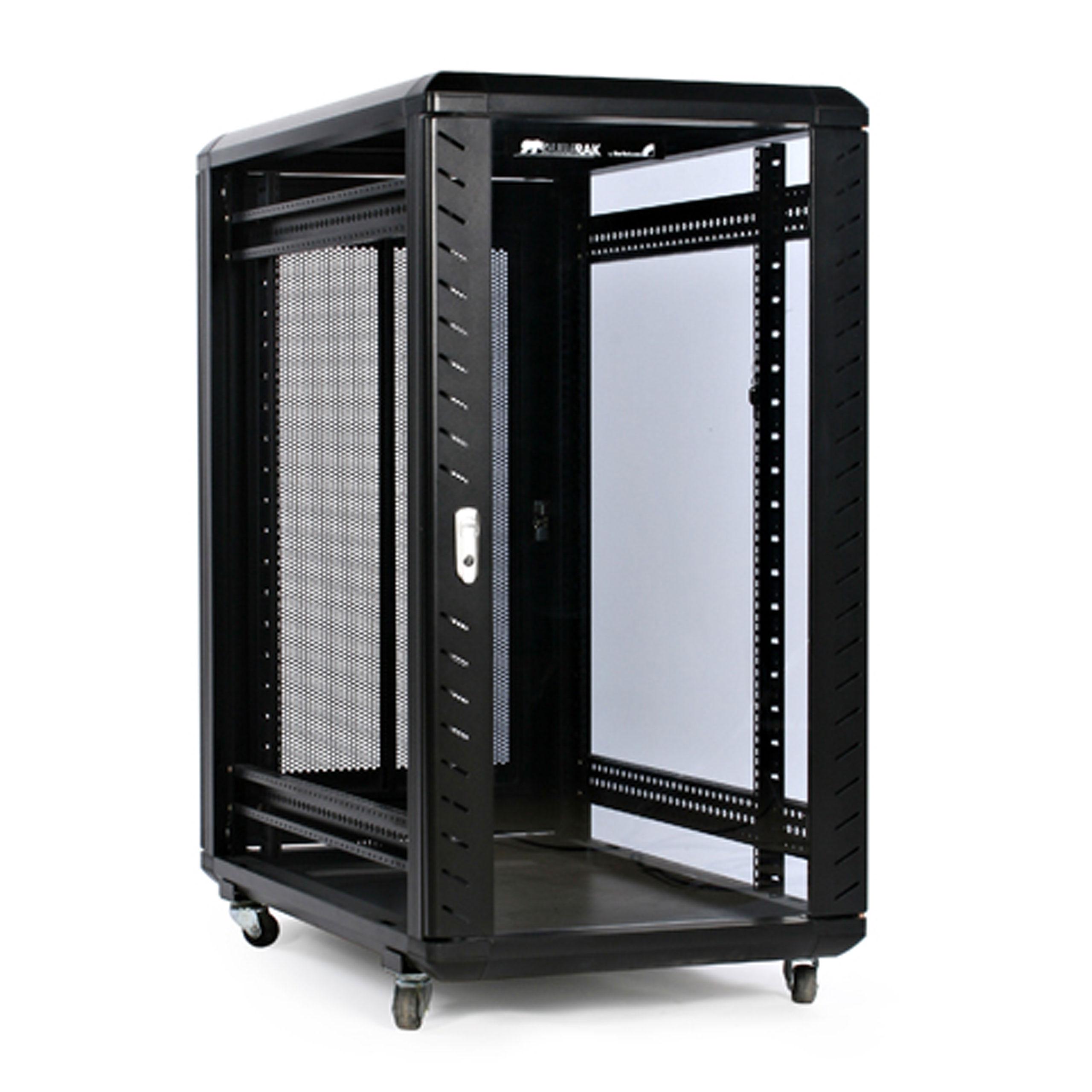 StarTech RK2236BKF 36 Inch 22U Knock Down Server Rack Cabinet With StarTech RK2236BKF 36 Inch 22U Knock Down Server Rack Cabinet With