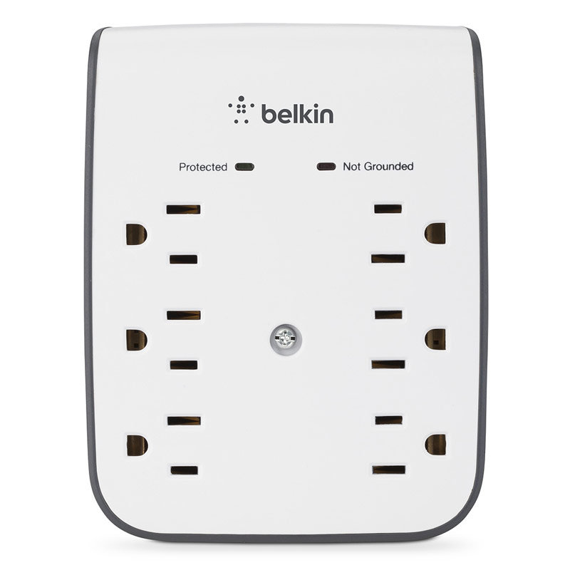 Amazon.com: Belkin SurgePlus 6-Outlet Wall Mount Surge Protector with ...