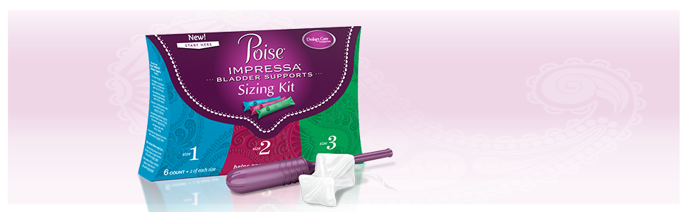 2 Poise Impressa Bladder Supports Sizing Kit Prevent Leaks - 6 ct in ...