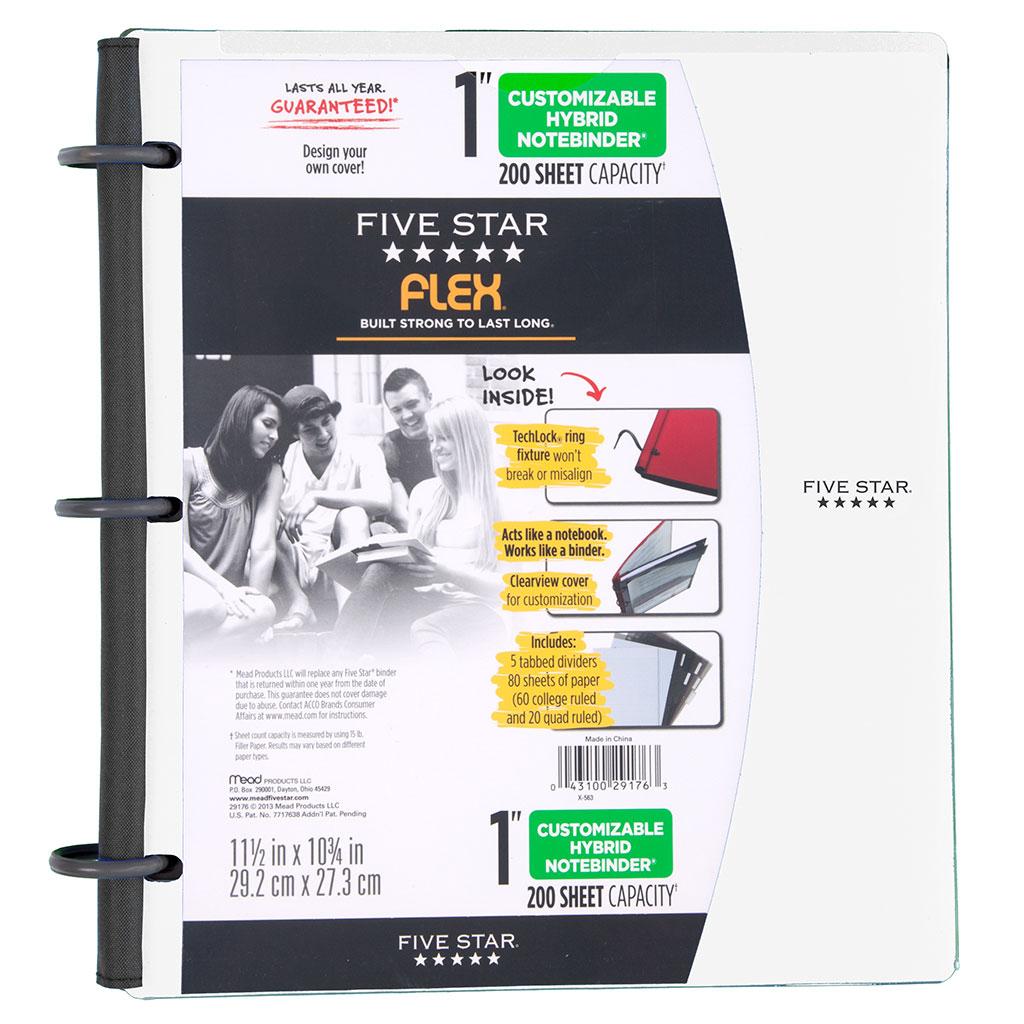 Amazon.com : Five Star Flex Hybrid NoteBinder, 1-Inch Capacity ...