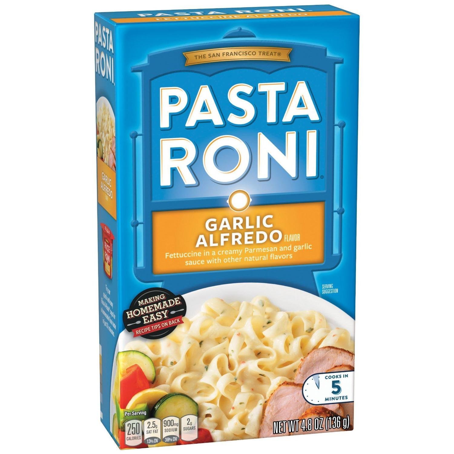 Amazon.com : Pasta Roni Garlic Alfredo Fettuccine Mix (Pack of 12 Boxes ...