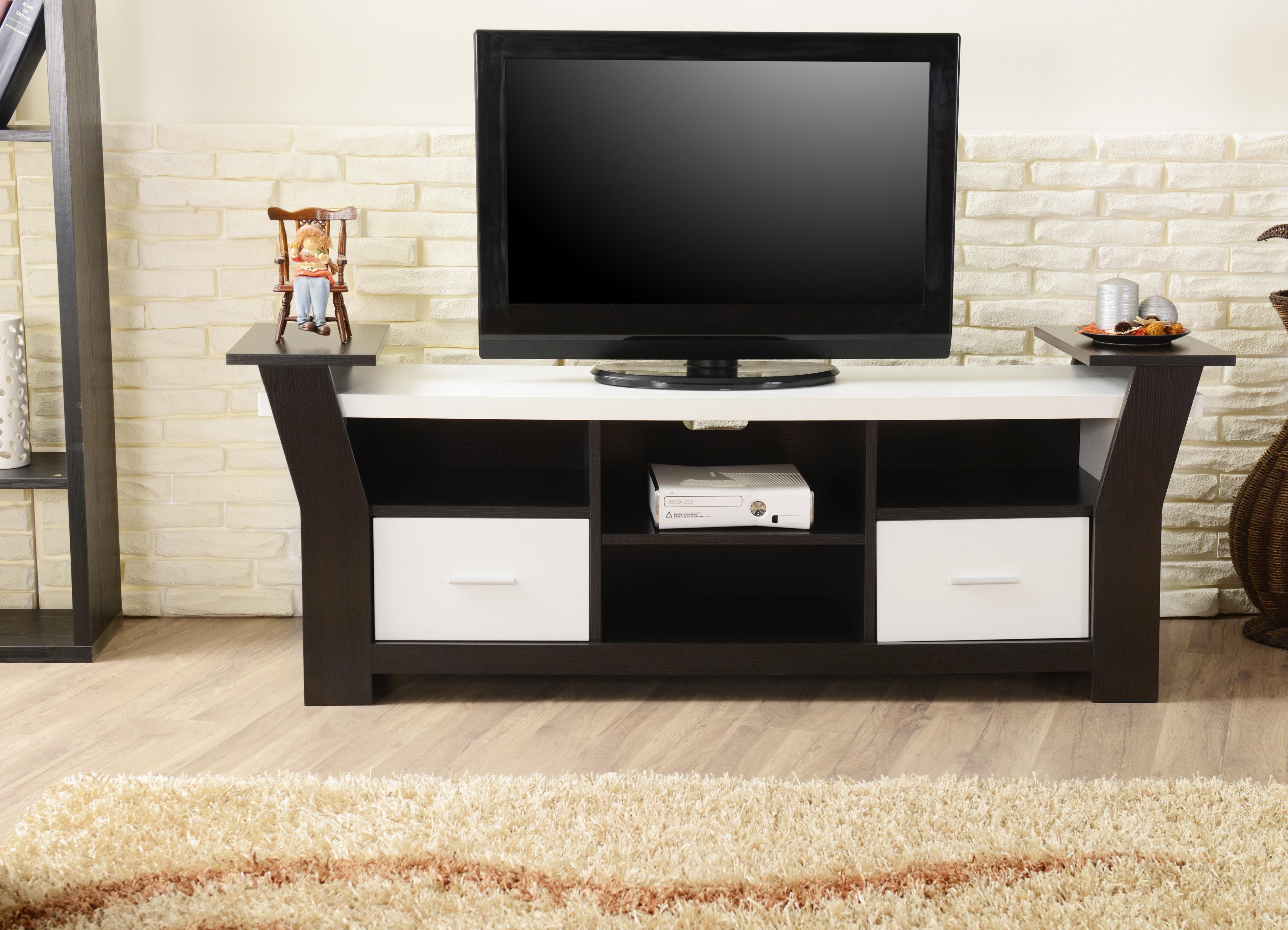 Amazon.com - Furniture of America Torena Multi-Storage TV Stand, Black ...