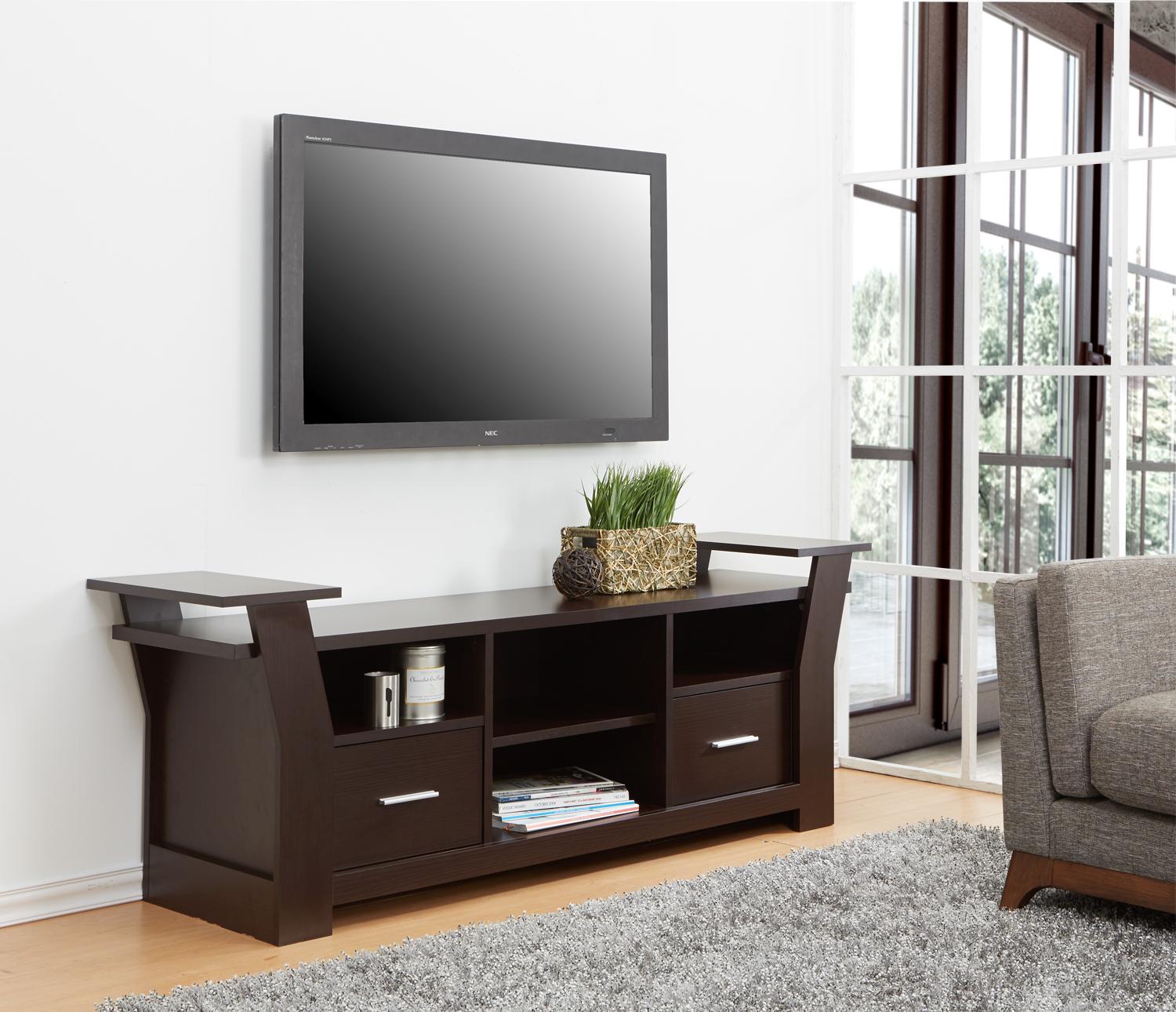 Amazon.com - Furniture of America Torena Multi-Storage TV Stand, Walnut