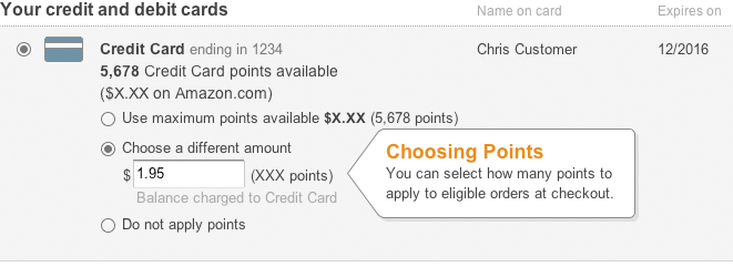 Amazon.com Shop with Points