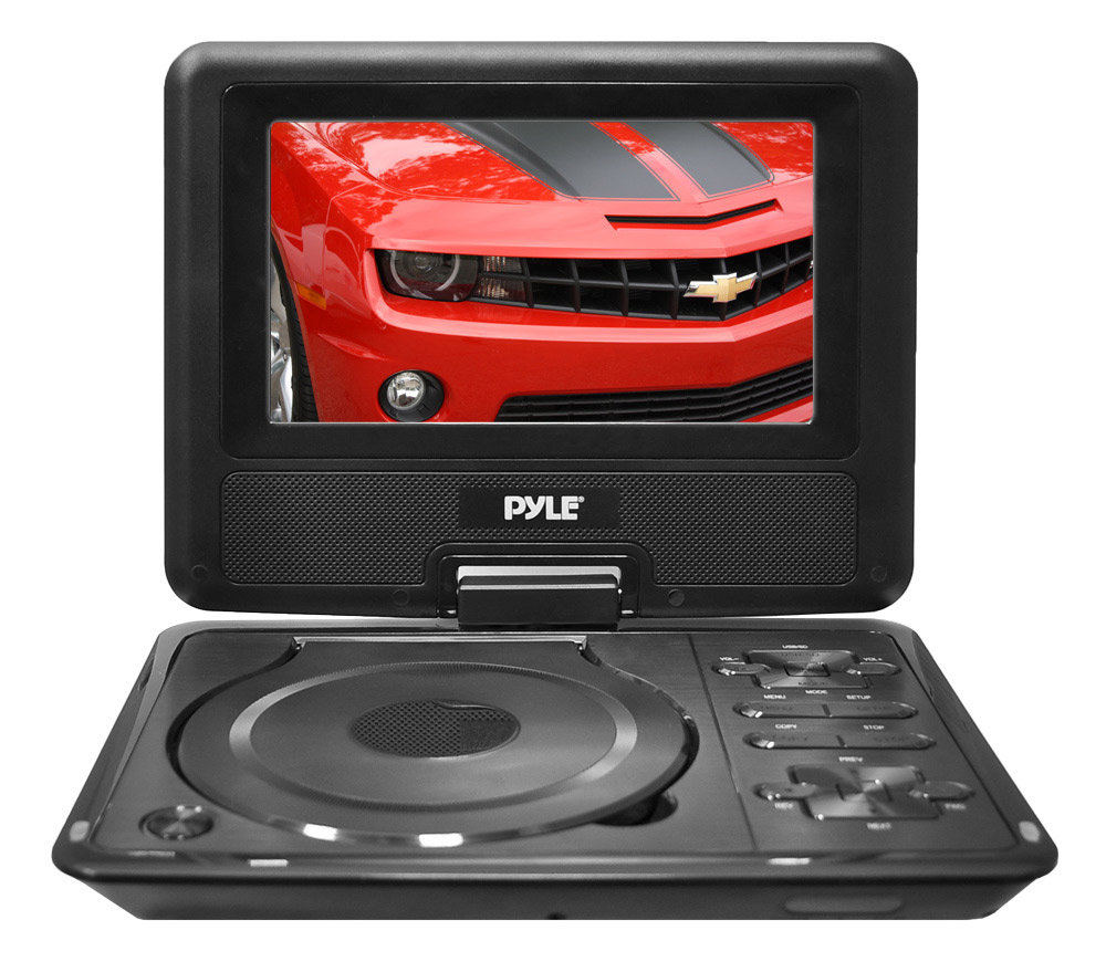 Pyle Home PDH7 7-Inch Portable TFT/LCD Monitor with Built-In DVD Player ...