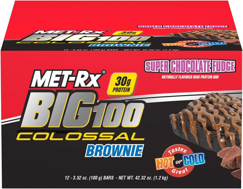 Buy MET-Rx Big 100 Colossal Brownie 30 g Protein - 12 Bars Online at ...