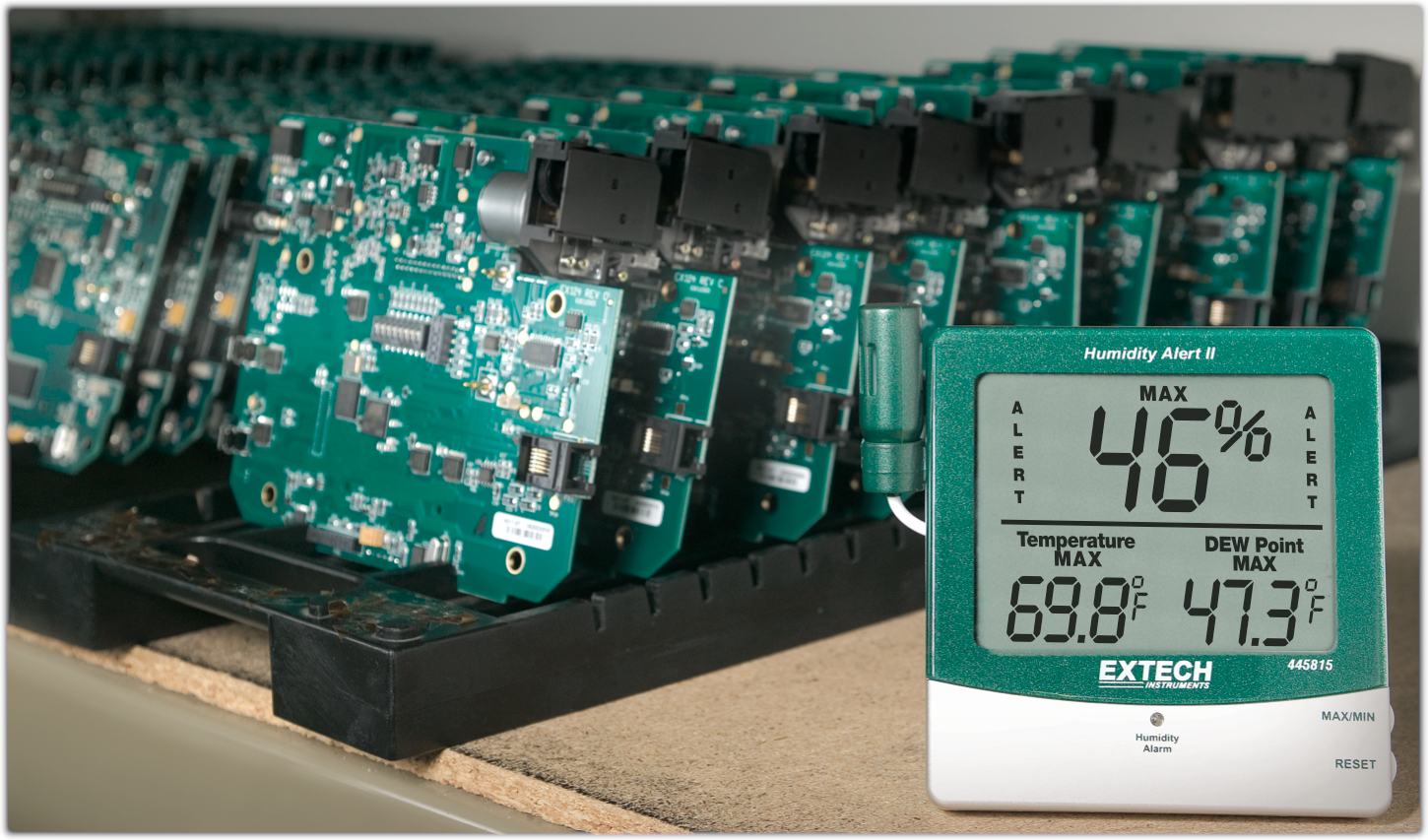 Amazon.com: Extech 445815 Humidity Meter with Alarm and Remote Probe ...