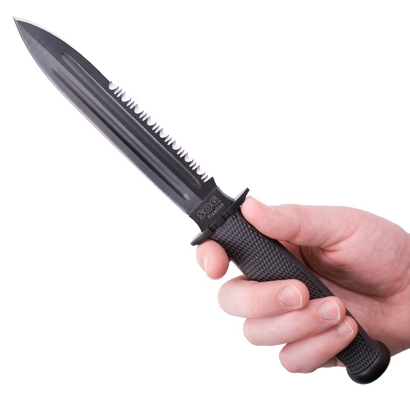 SOG Specialty Knives & Tools FX10N-CP Fixation Dagger Knife with Dual ...