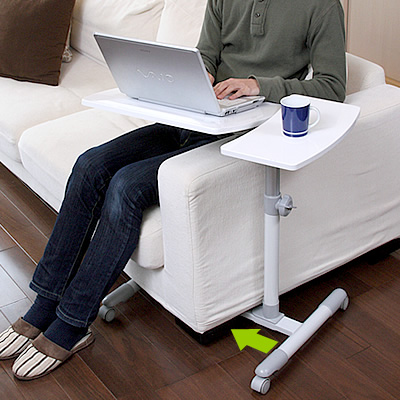 Amazon.co.jp: Sanwa Direct 100-DESK040BK Side Table, Elevating Type ...