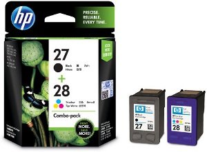 HP 27/28 CC628AA Ink Cartridges, 2-Pack (Black/Tri-Color) : Amazon.in ...