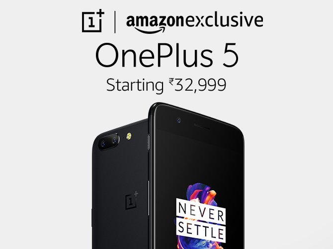 OnePlus 5 Starting Rs.32999/- at Amazon India | Deals4India